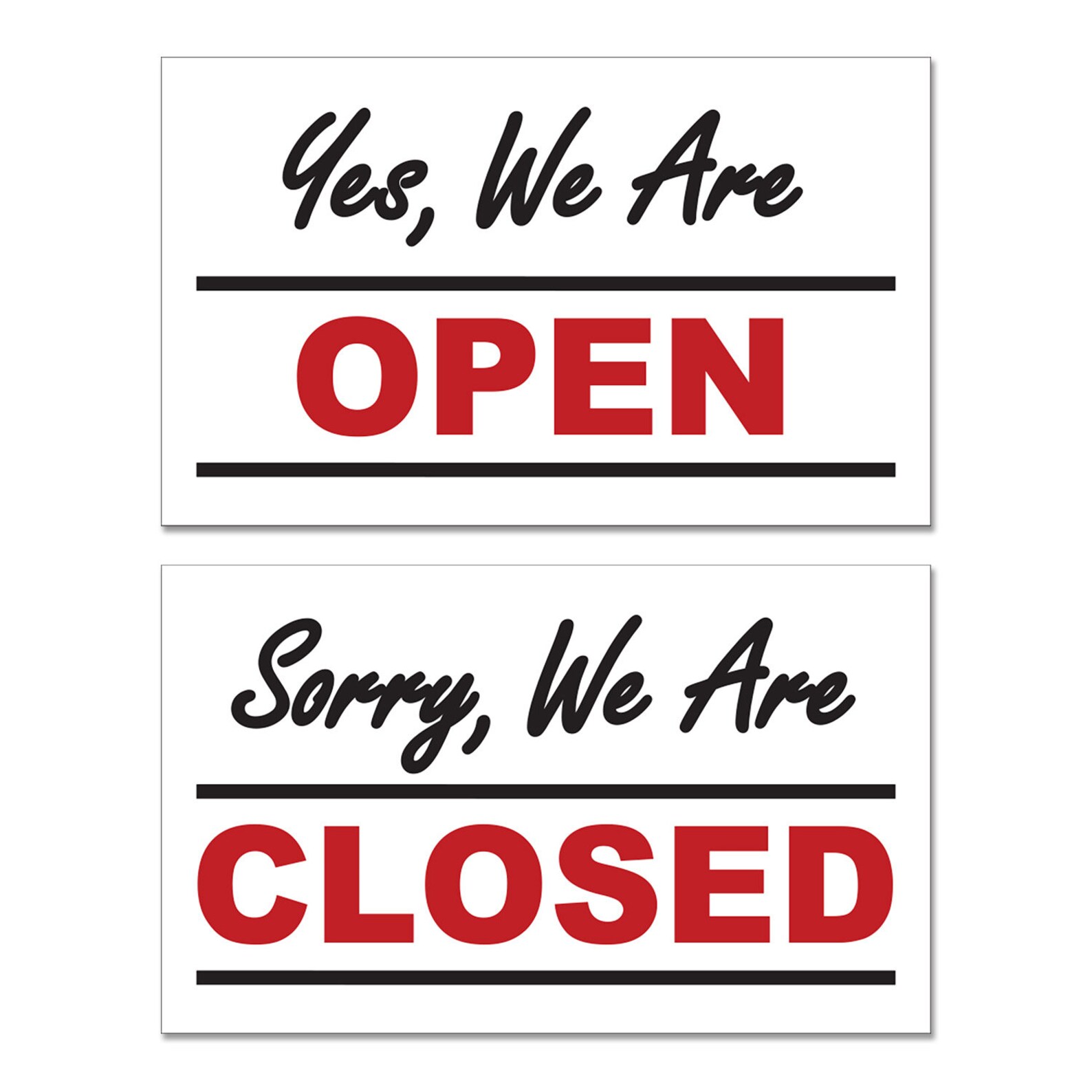 Large Yes We Are Open / Sorry We Are Closed 3mm Rigid 140mm - Etsy