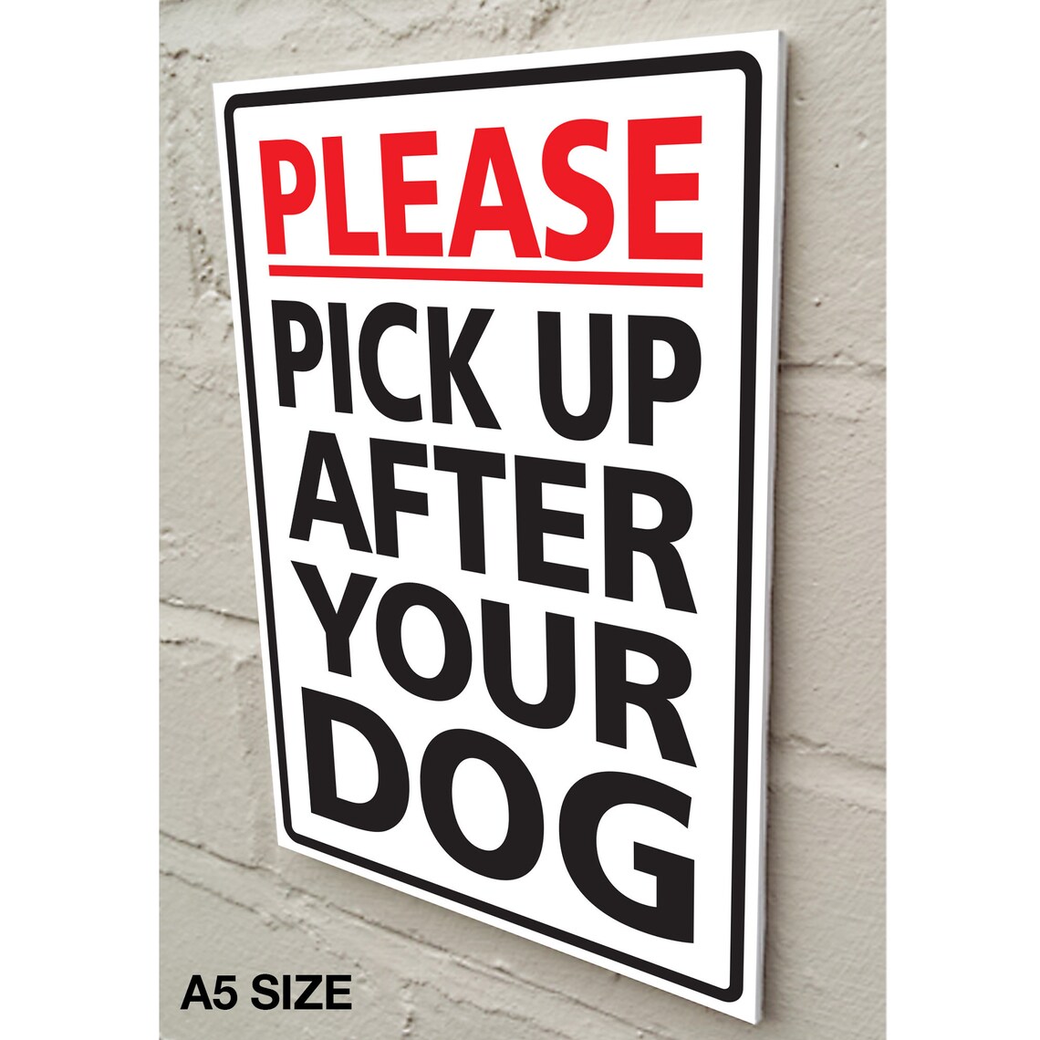 Please Pick up After Your Dog Dog Fouling Poo External | Etsy