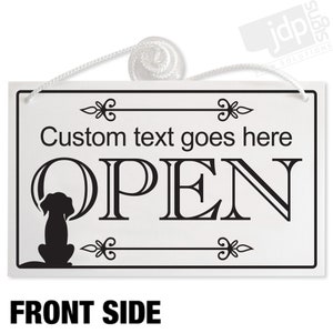Personalised Custom Dog Groomers Vet Pet Open Closed Hanging Sign, Shop ...