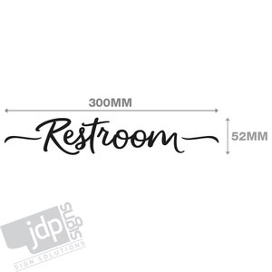 Restroom Vinyl Door Sticker Decal - 22 Colours Available - 52x300mm - Etsy