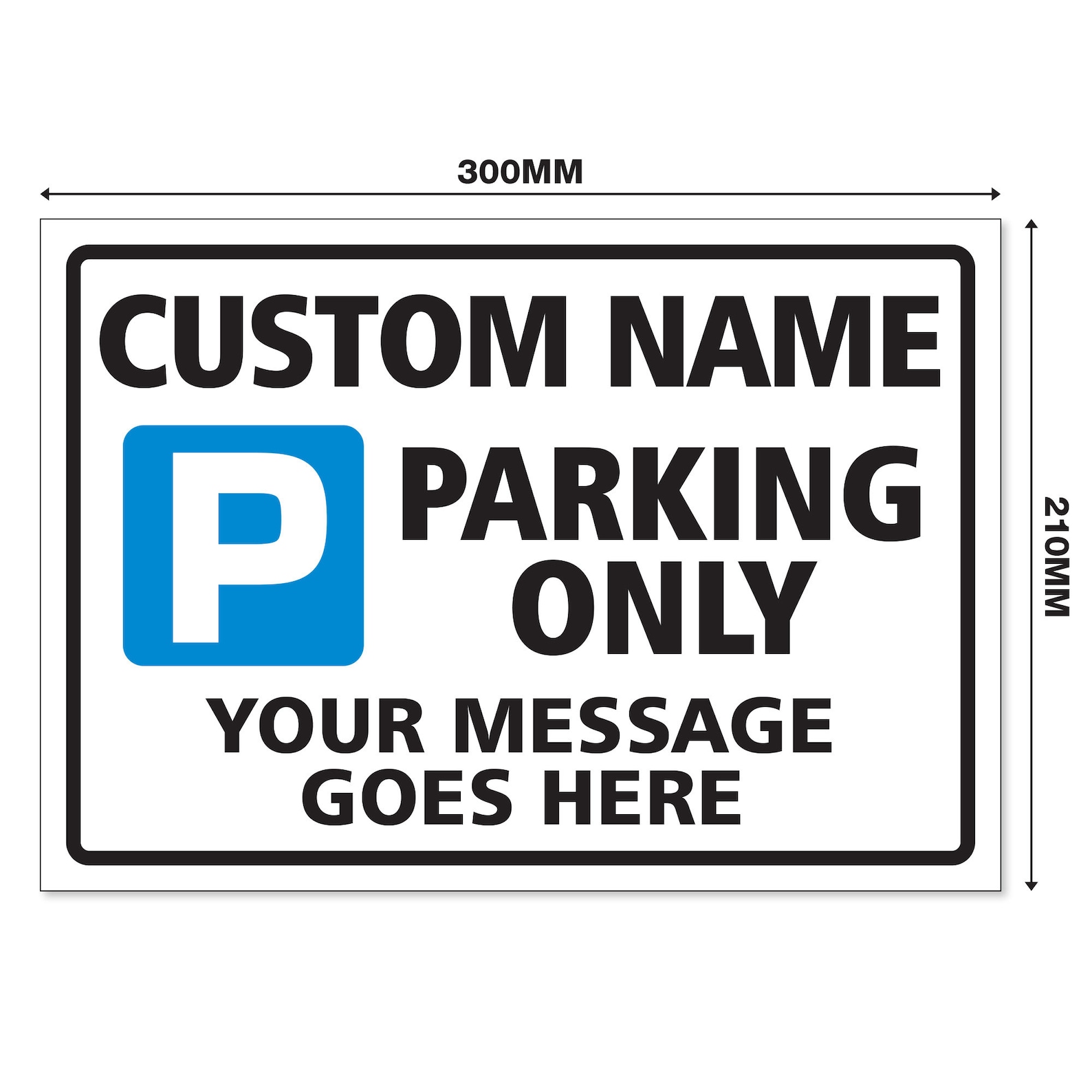 Custom Made Parking Sign Personalised for Your Requirements | Etsy