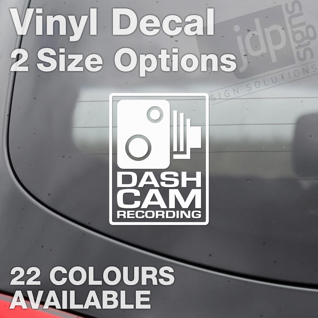 Dash Cam Recording Window Car Vinyl Sticker Decal - CCTV Camera - 2 ...