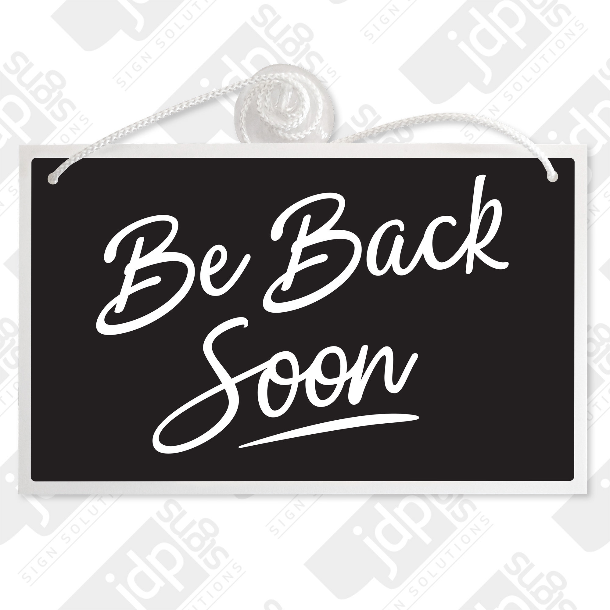 Be Back Soon 3mm Rigid Hanging 140mm X 230mm Sign Shop Window | Etsy