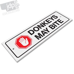 Caution Donkeys May Bite Warning Sign 3mm Rigid PVC Board Sign - Etsy