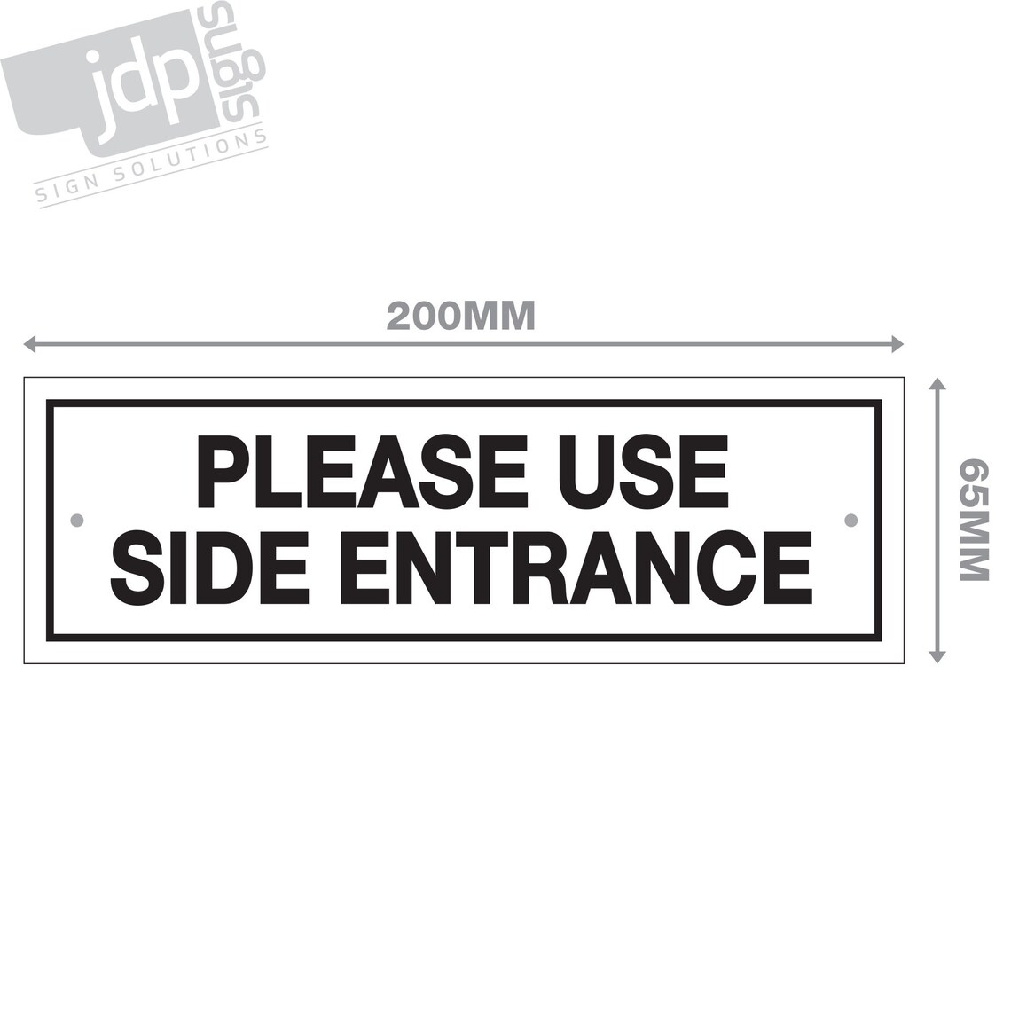 Please Use Side Entrance 3mm Rigid PVC Board Sign 21 Colours - Etsy UK