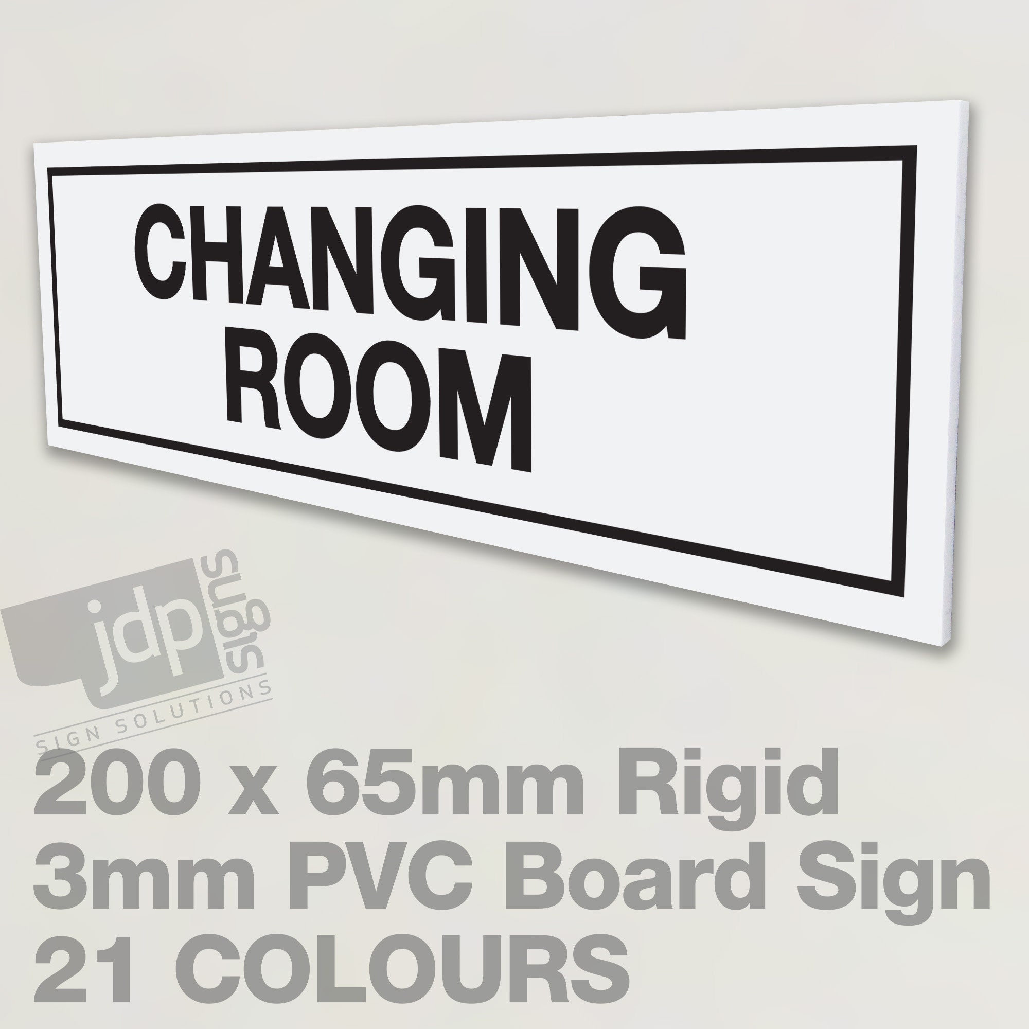Changing Room 3mm Rigid PVC Board Sign 21 Colours - Etsy UK