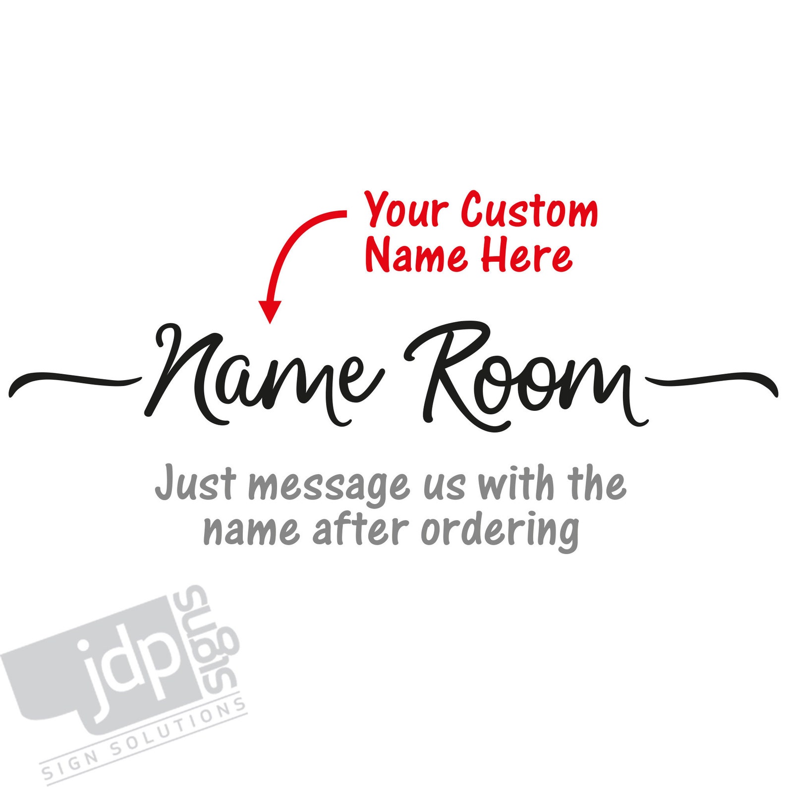 Custom Name Bedroom Vinyl Door Sticker Decal 22 Colours - Etsy UK