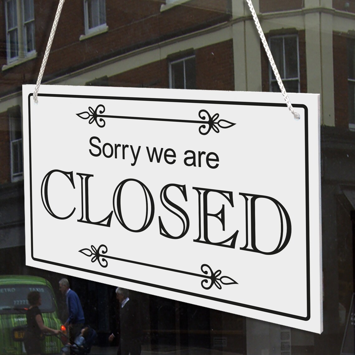 Welcome We Are Open / Sorry We Are Closed 3mm Rigid 140mm X 230mm Sign ...