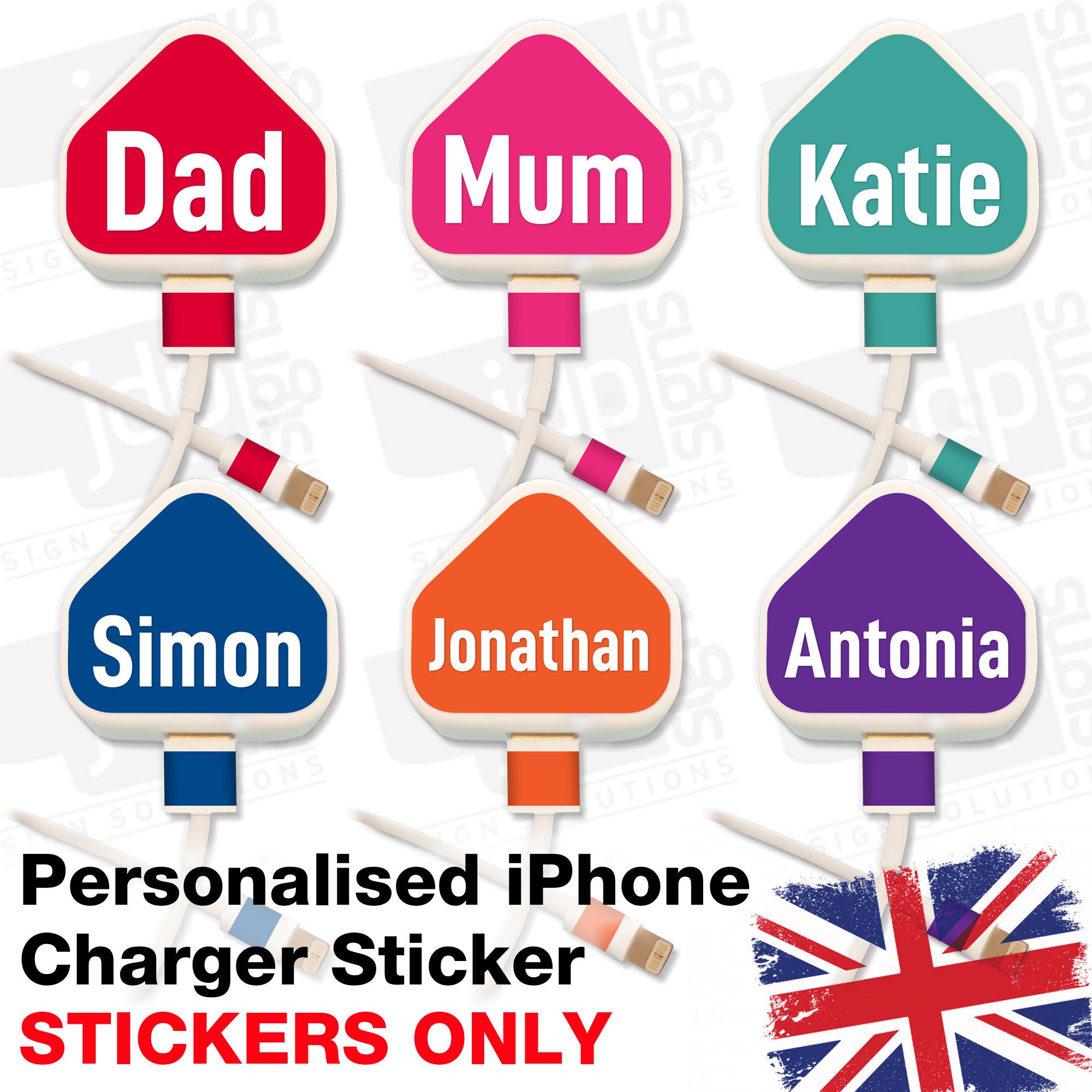 Iphone Charger Sticker Personalised USB Decal Set Plug STICKER - Etsy UK