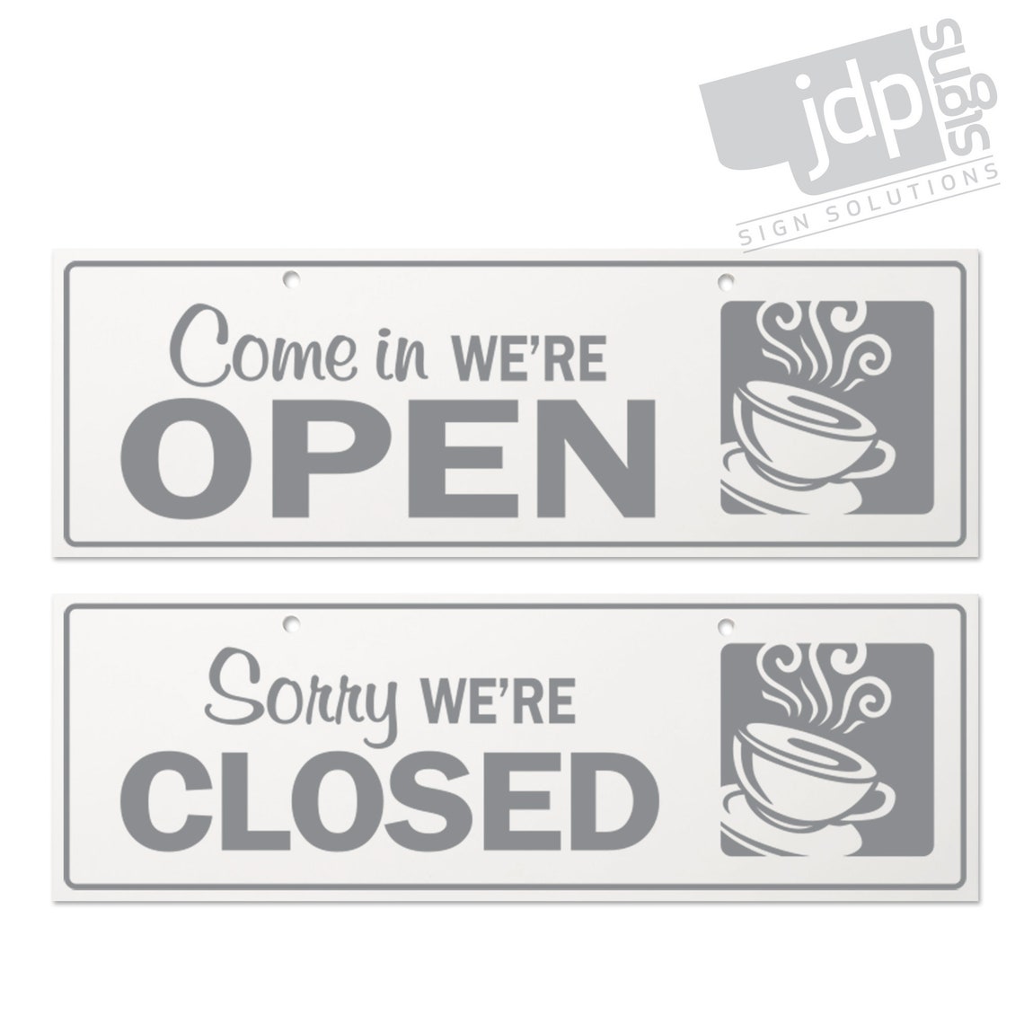 Cafe Open and Closed 3mm Rigid 80mm X 240mm Sign Shop Window - Etsy