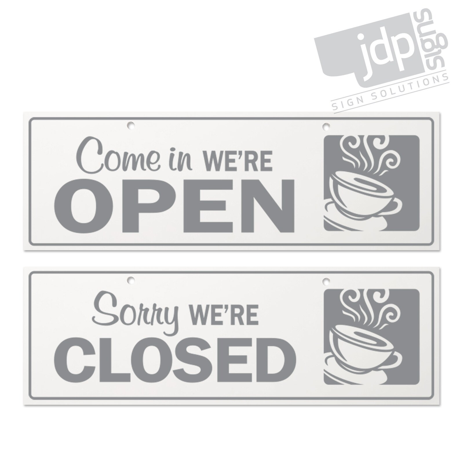Cafe Open and Closed 3mm Rigid 80mm X 240mm Sign Shop Window - Etsy