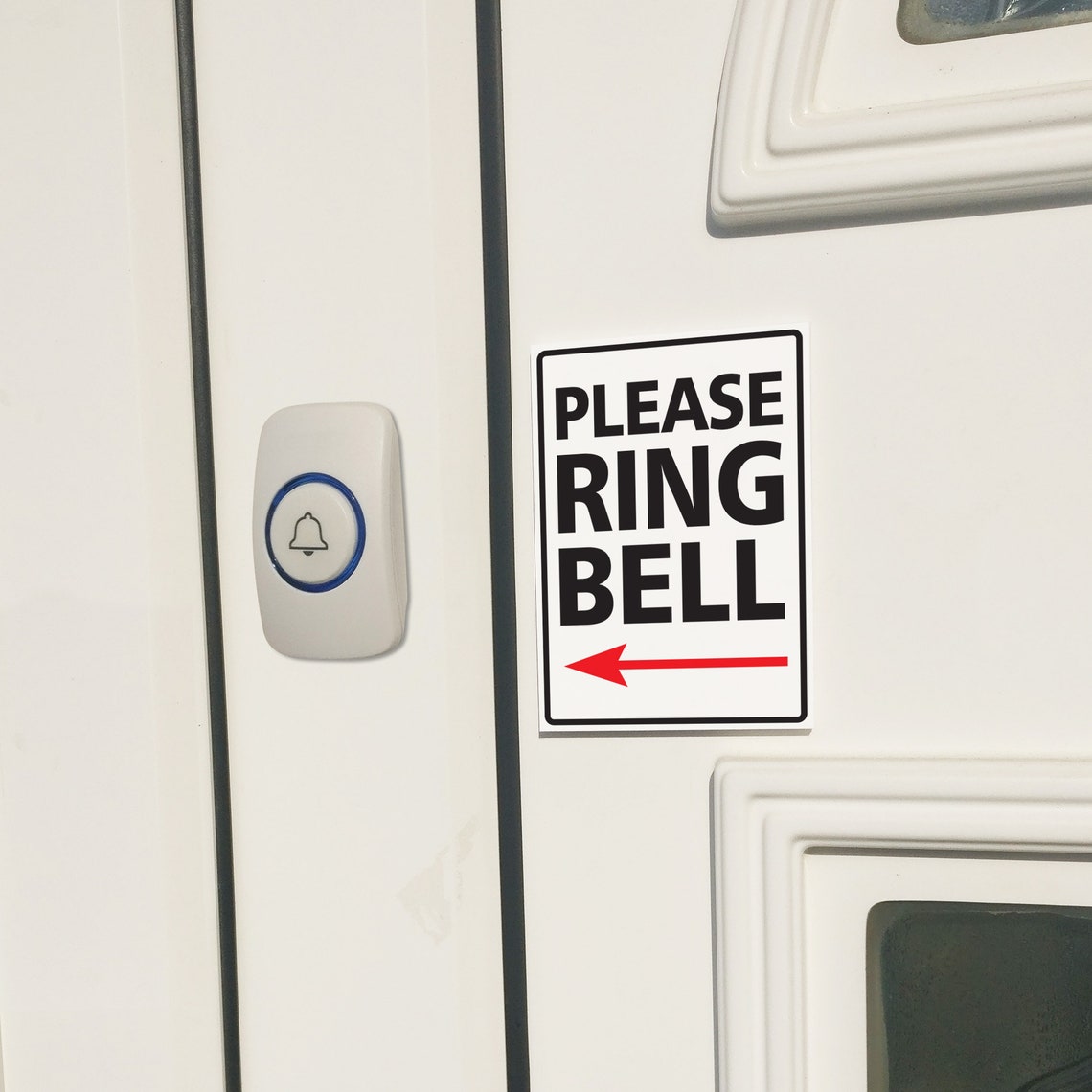 Small Please Ring Bell Left Arrow Pointing External 3mm - Etsy