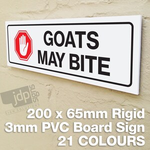 Caution Goats May Bite Warning Sign 3mm Rigid PVC Board Sign - Etsy