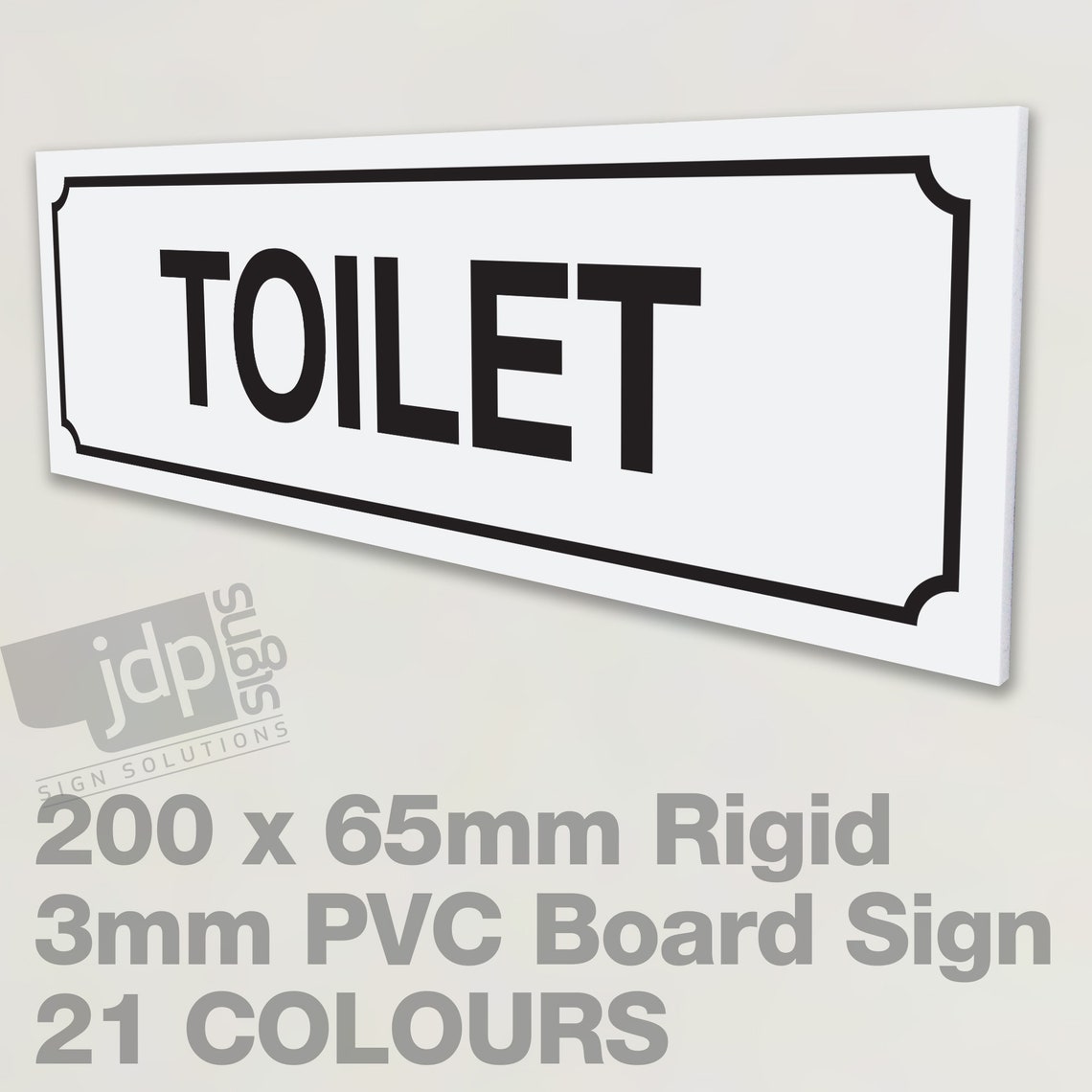 Toilet 3mm Rigid PVC Board Sign - 21 Colours - Etsy