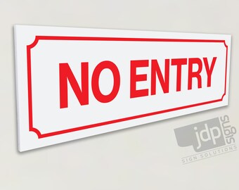 No Crossing 3mm Rigid PVC Board Sign 21 Colours | Etsy UK