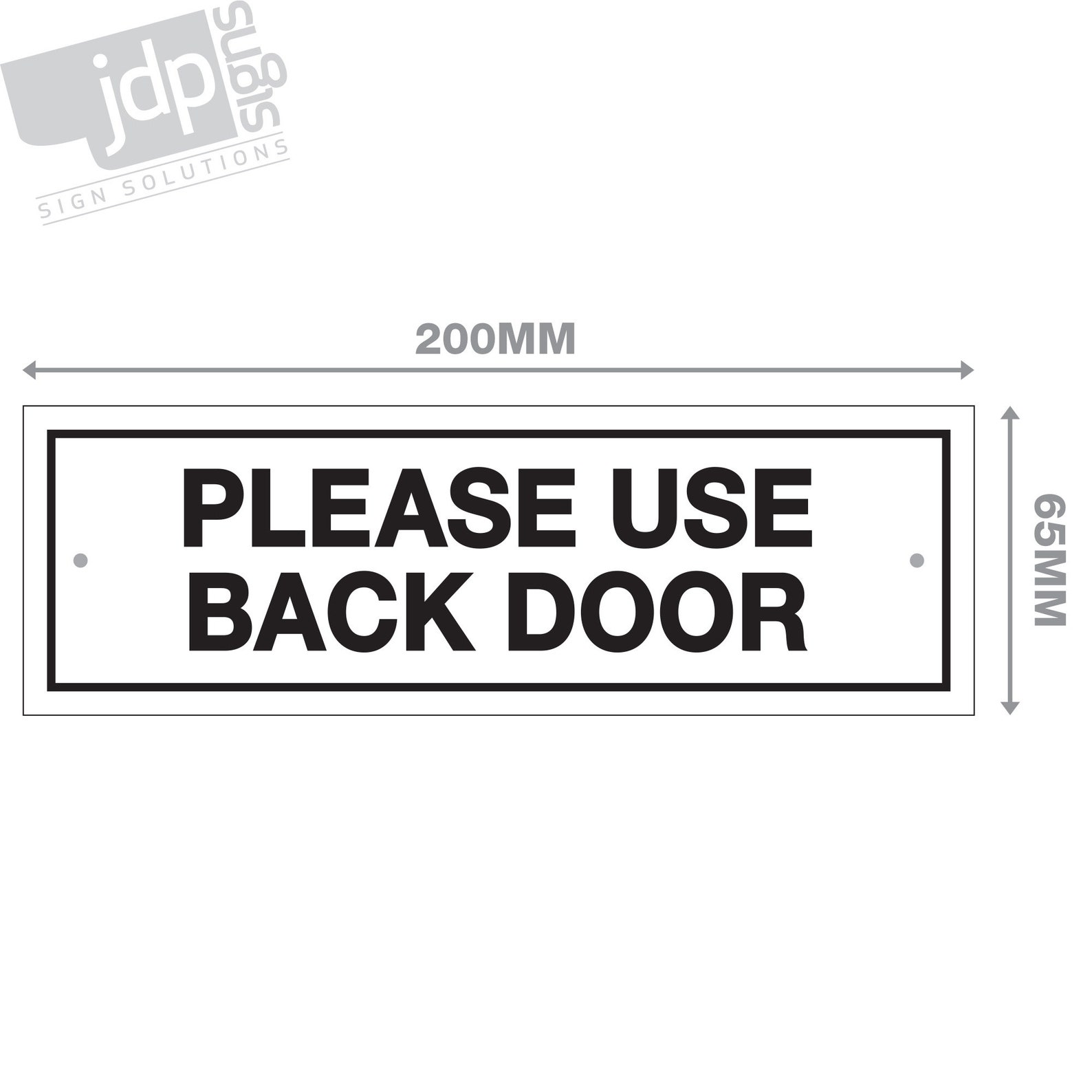 Please Use Back Door 3mm Rigid PVC Board Sign 21 Colours - Etsy