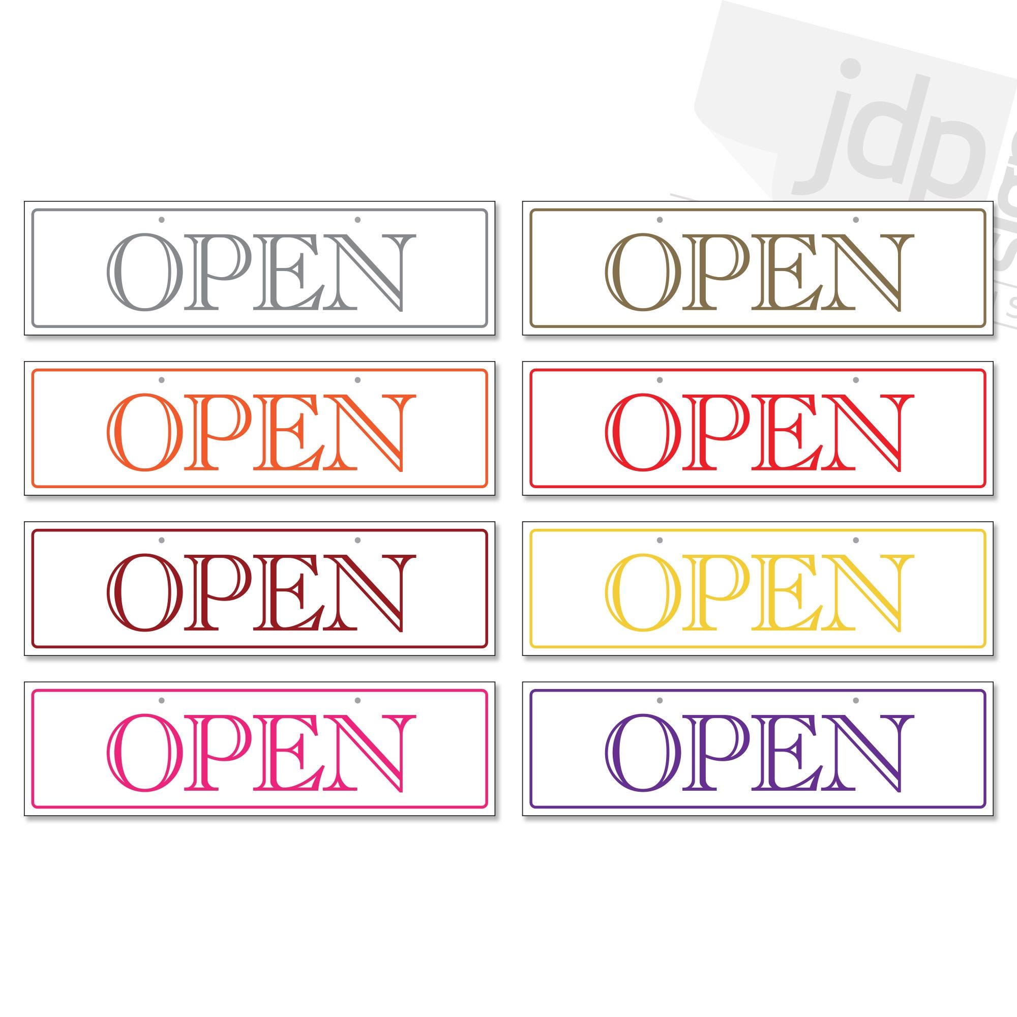 Open and Closed 3mm Rigid Hanging Sign 65mm X 240mm, Shop Window Door ...