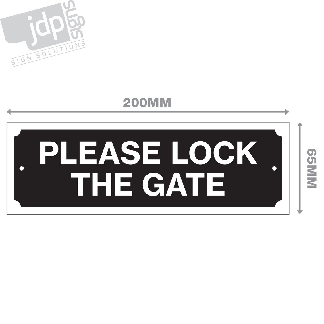 Please Lock the Gate 3mm Rigid PVC Board Sign 21 Colours - Etsy