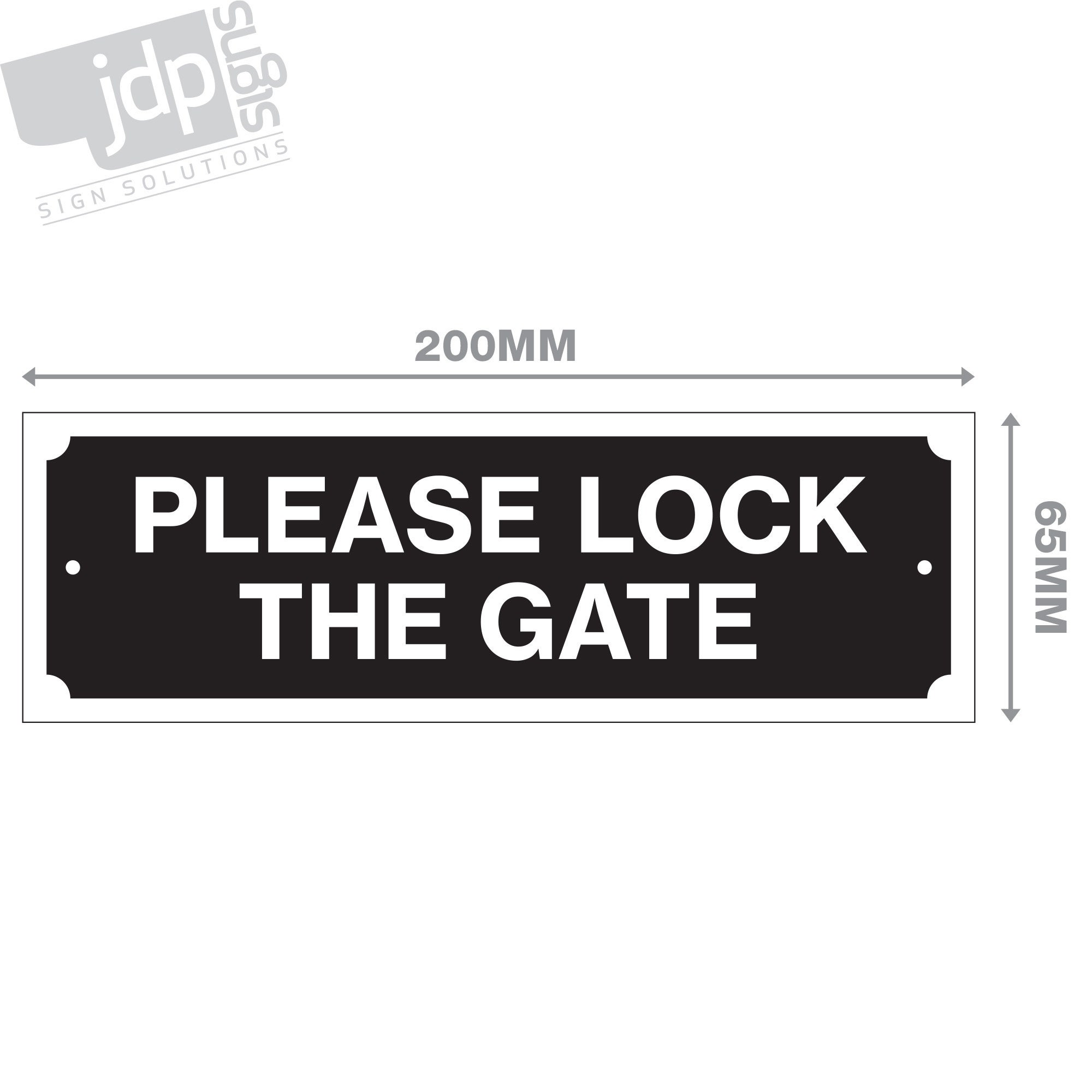 Please Lock the Gate 3mm Rigid PVC Board Sign 21 Colours - Etsy