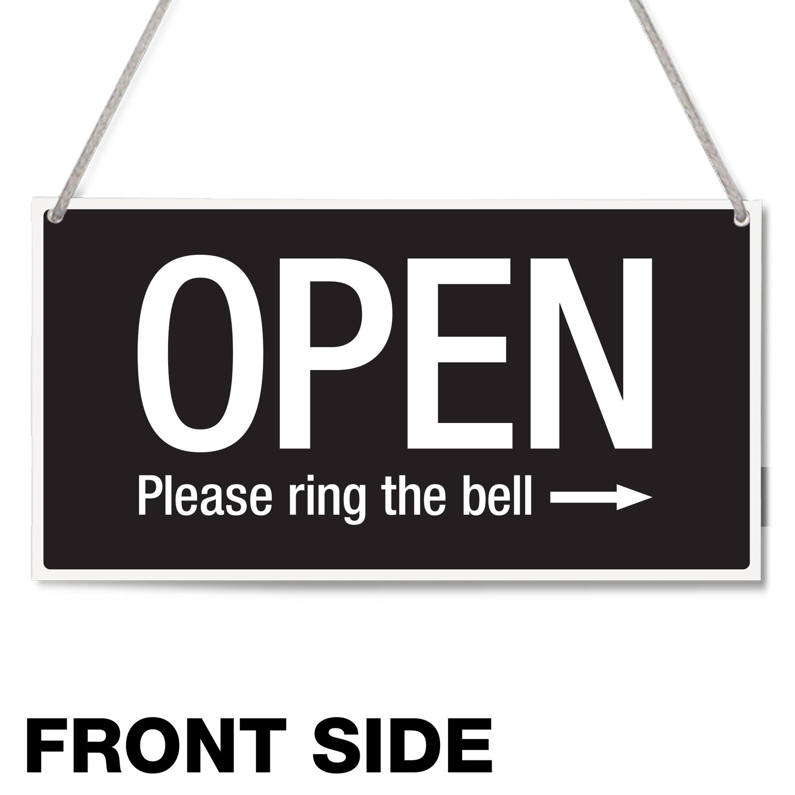 Open Please Ring the Bell / Closed 3mm Rigid 110mm X 210mm Sign, Shop ...