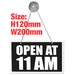 Open at 11AM 3mm Rigid 120mm X 200mm Sign, Shop Window Door - 21 ...