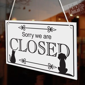 Vets Pets Veterinary Open Closed Hanging Sign, Shop Window/door - 120mm ...