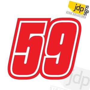 3 X Custom Race Numbers Vinyl Stickers Motocross Kart Decals Mx Dirt ...