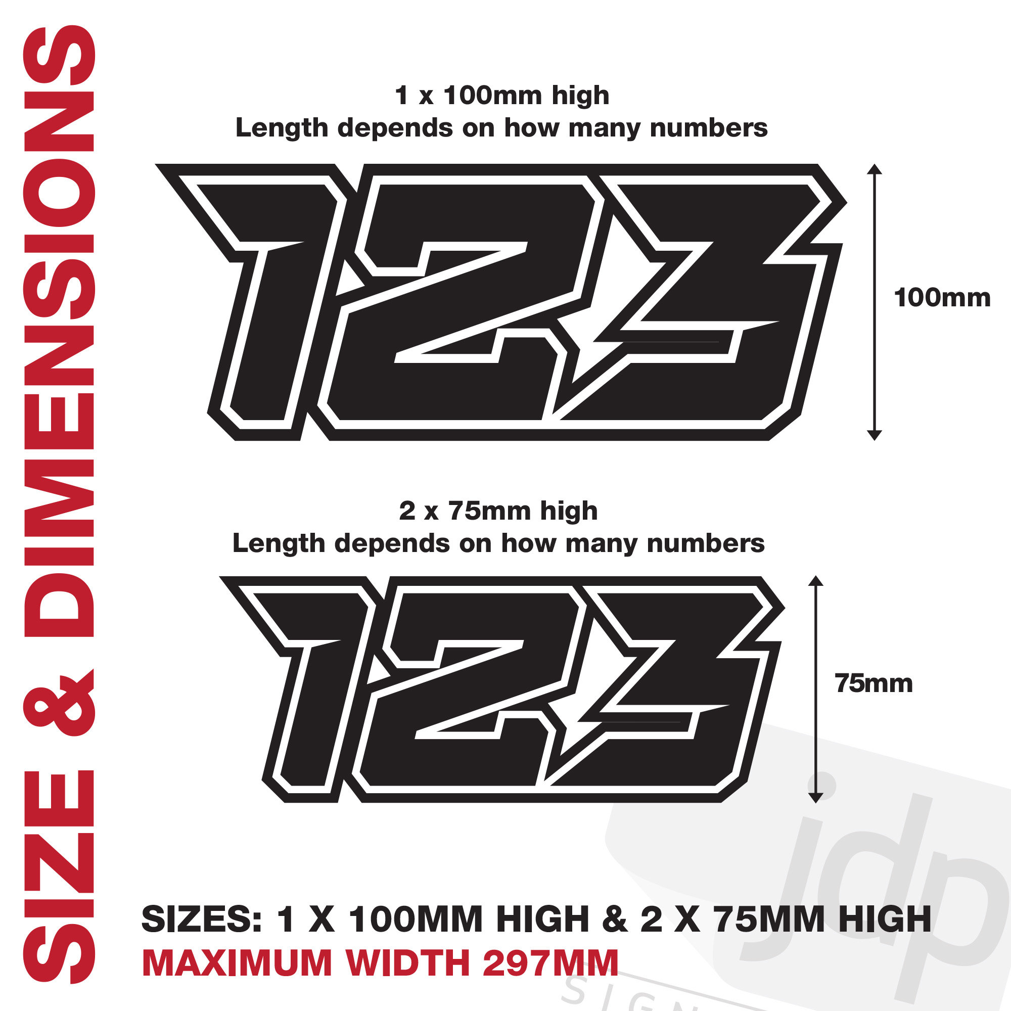 3 X Custom Race Numbers and Name Stickers Motocross Kart Decals Mx Dirt ...