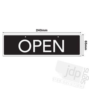 Open and Closed 3mm Rigid Hanging Sign 65mm X 240mm, Shop Window Door ...