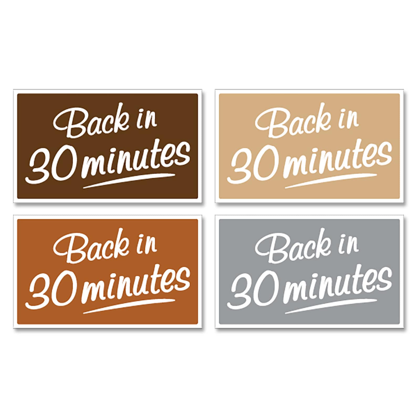 Back in 30 Minutes 3mm Rigid Hanging 120mm X 200mm Sign Shop - Etsy