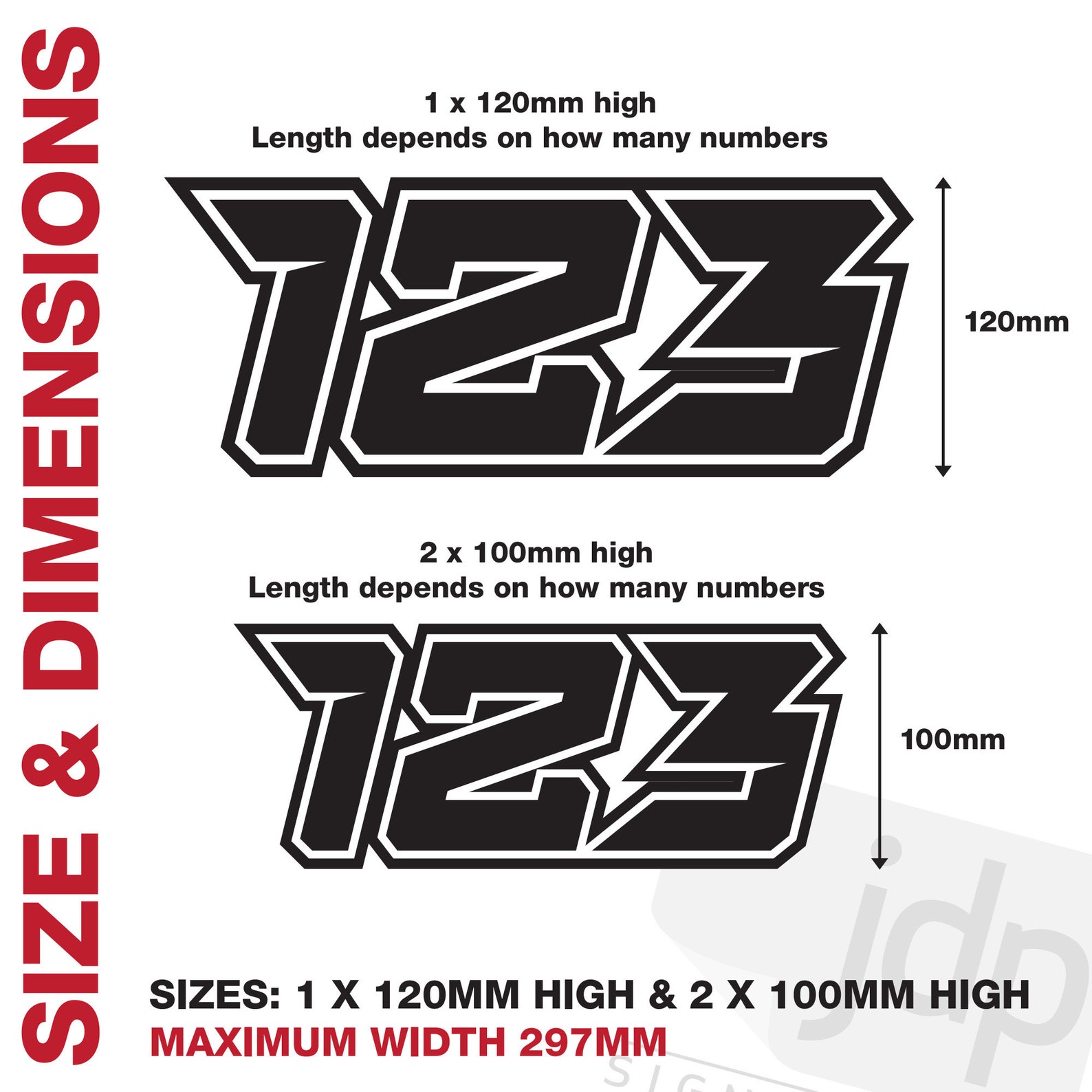 3 X Custom Race Numbers and Name Stickers Motocross Kart Decals Mx Dirt ...