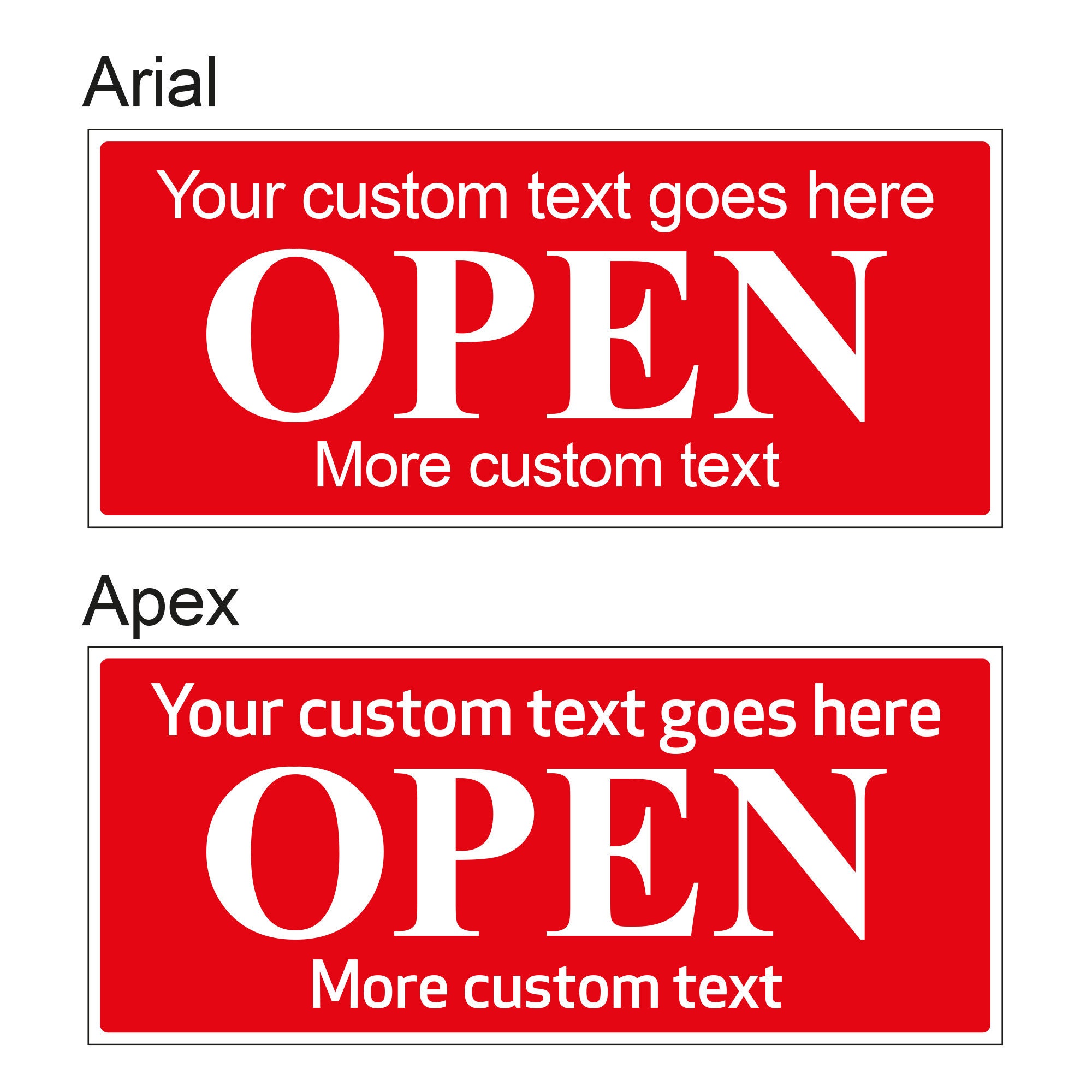 Personalised Custom Made Open Closed Hanging Sign Shop | Etsy