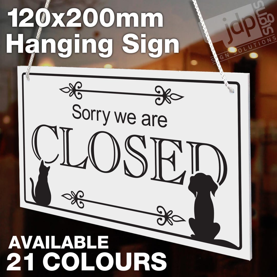 Vets Pets Veterinary Open Closed Hanging Sign, Shop Window/door - 120mm ...