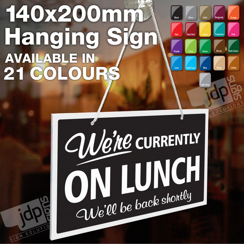 On Lunch Sign - Etsy