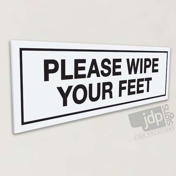 Wipe Your Feet Sign - Etsy