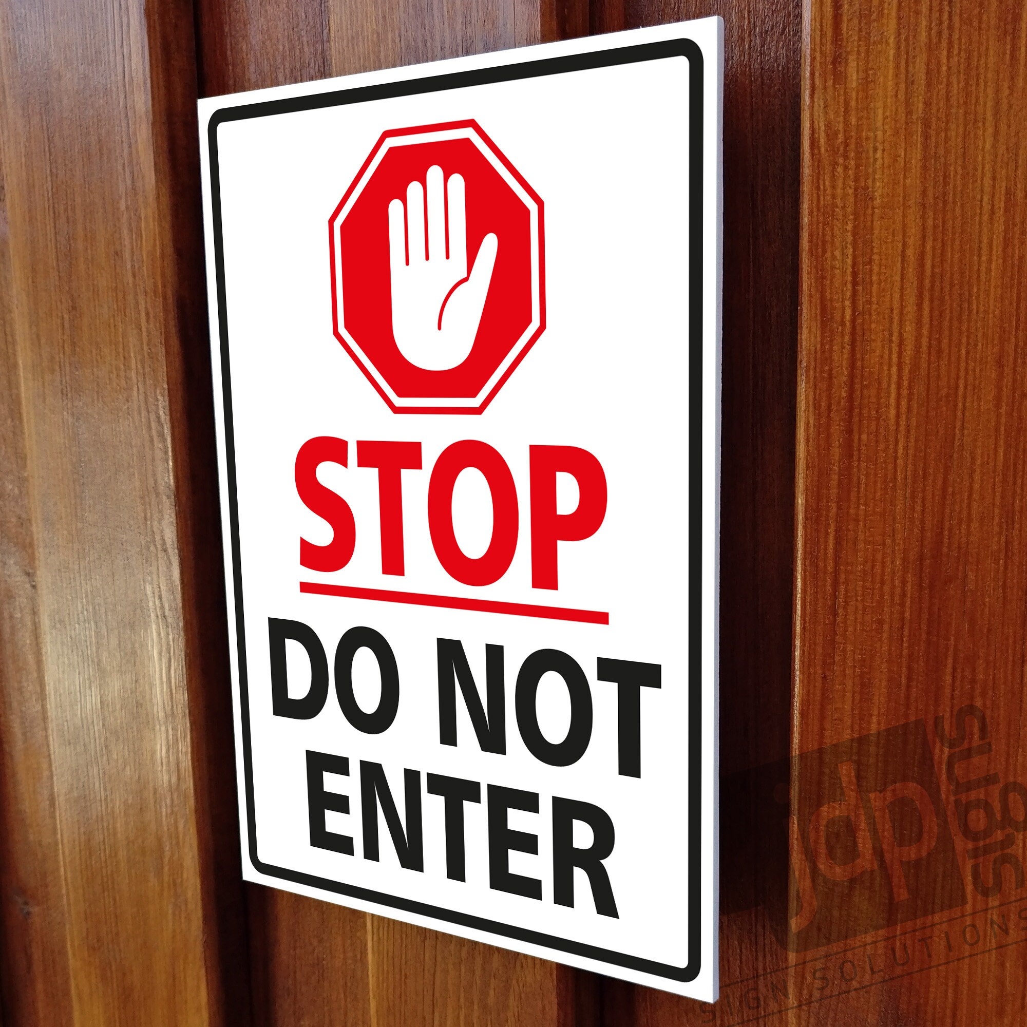 Stop Do Not Enter External 3mm Rigid PVC Sign Security | Etsy