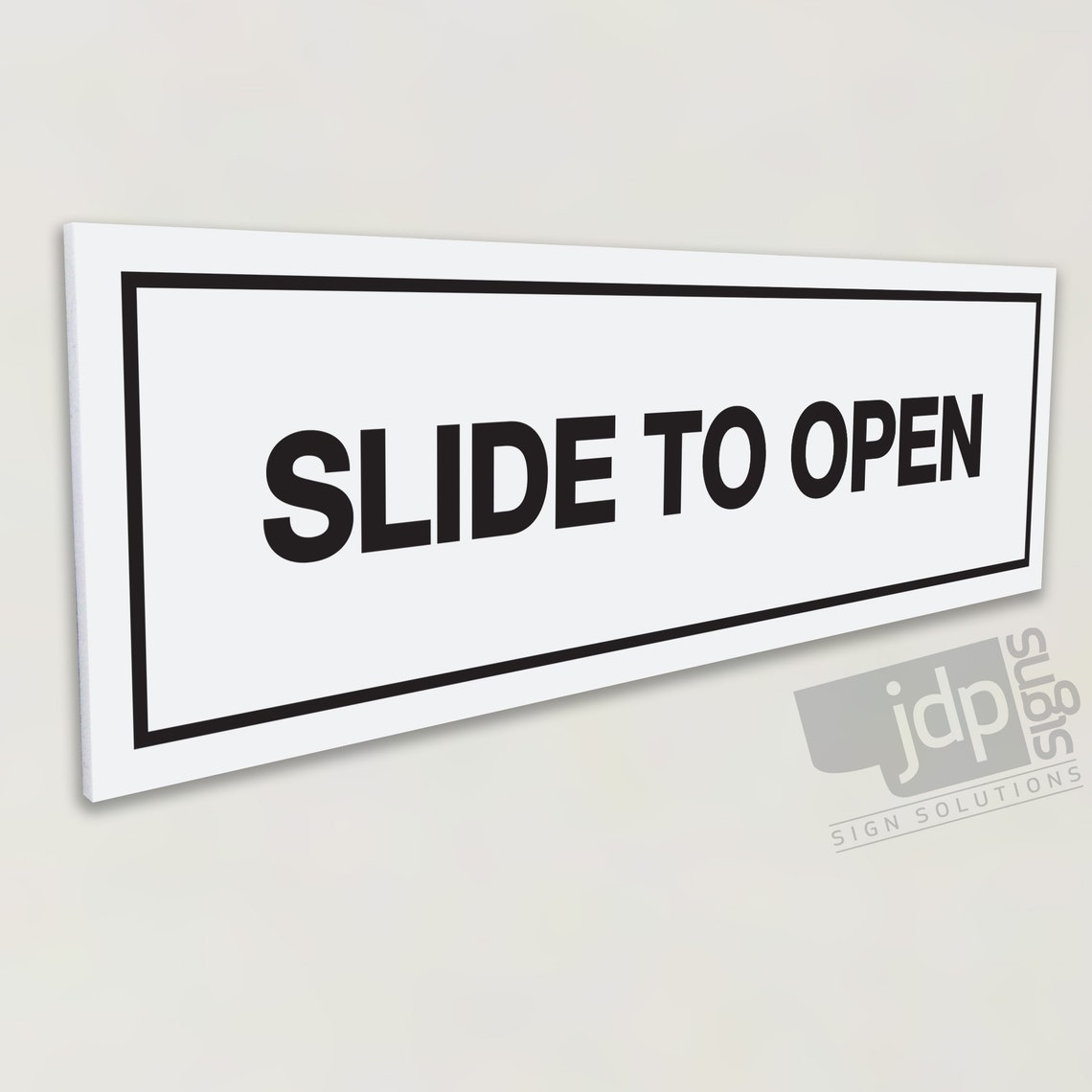 Slide to Open 3mm Rigid PVC Board Sign 21 Colours | Etsy