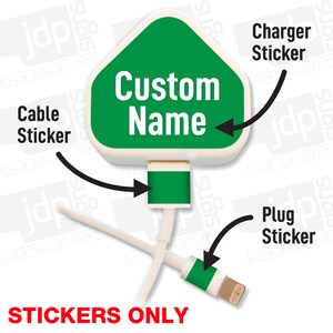 IPhone Charger Sticker Personalised USB Decal Set Plug STICKER ONLY ...