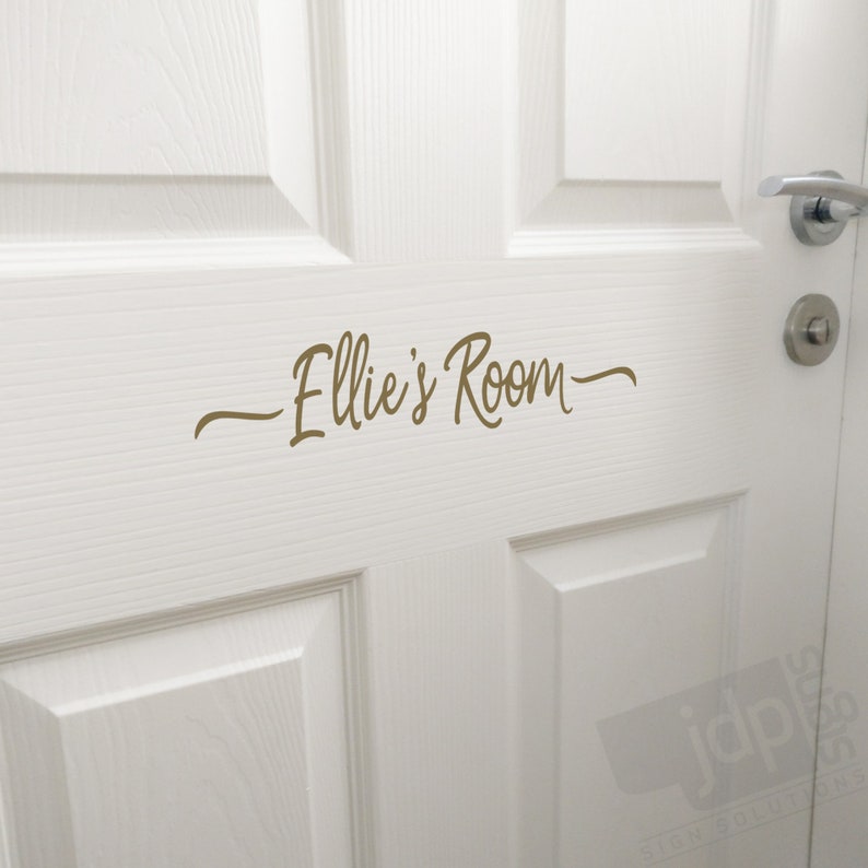 Custom Name Bedroom Vinyl Door Sticker Decal 22 Colours - Etsy UK