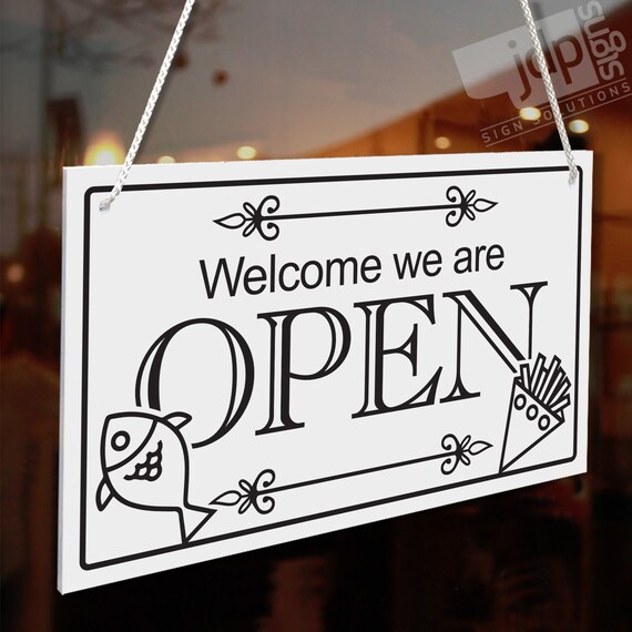 Fish & Chips Shop Open Closed Hanging Sign Shop Window/door - Etsy