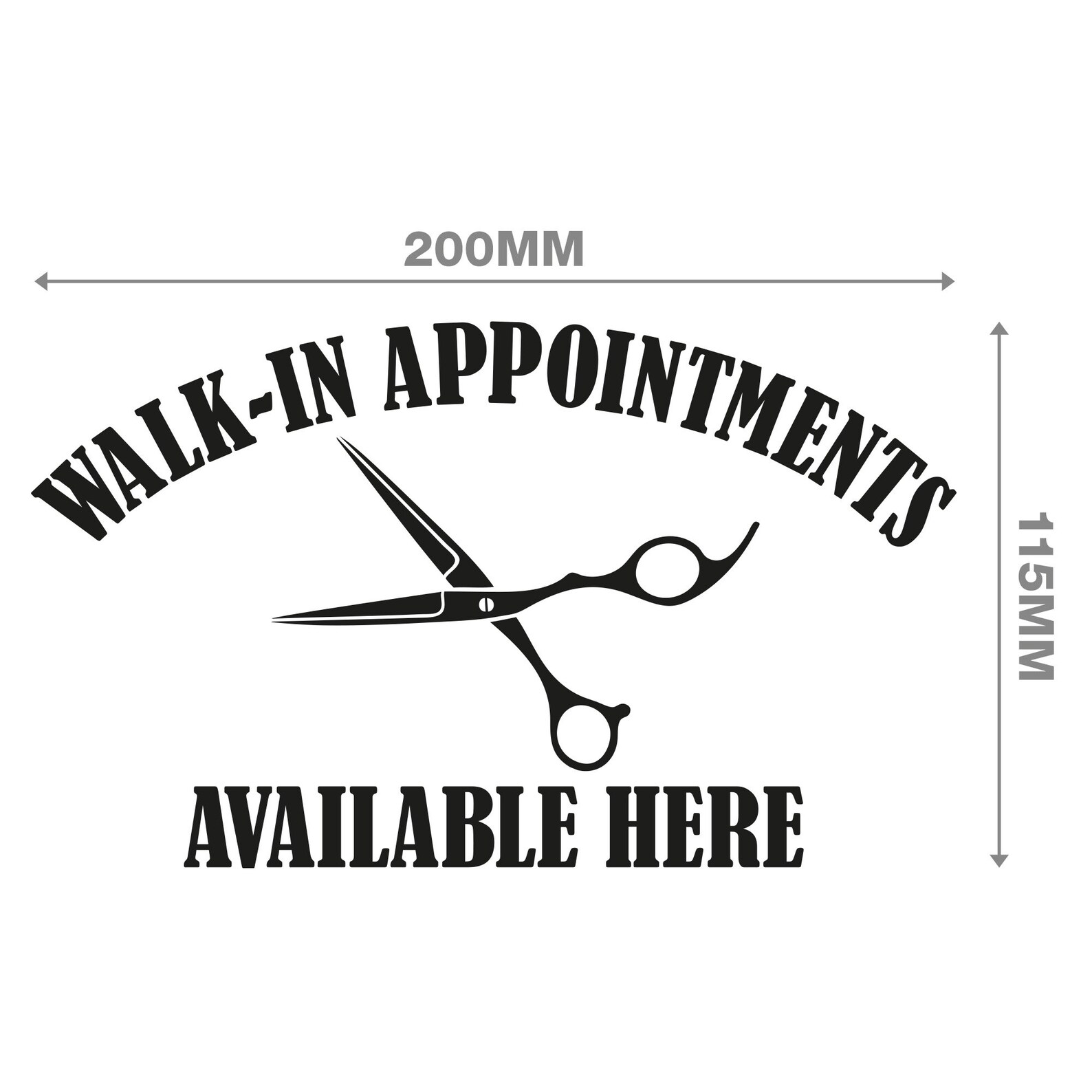 SMALL Walk in Appointments Available Here Window Door Barber Hair Salon ...