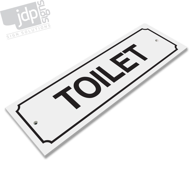 Toilet 3mm Rigid PVC Board Sign - 21 Colours - Etsy