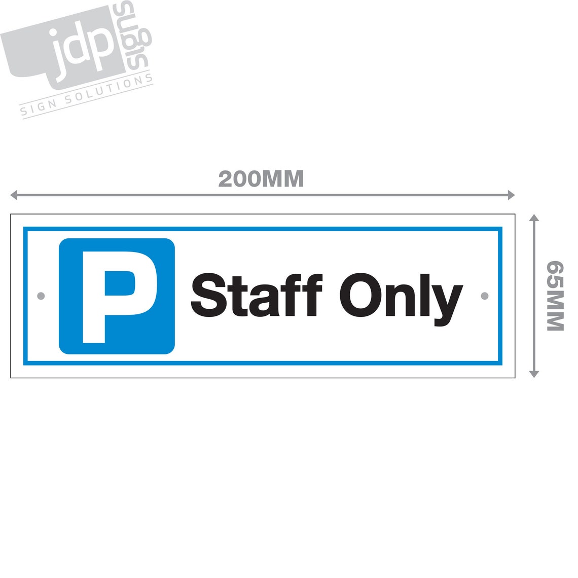 Staff Only Parking 3mm Rigid PVC Board Sign - H65mm X W200mm - Etsy UK