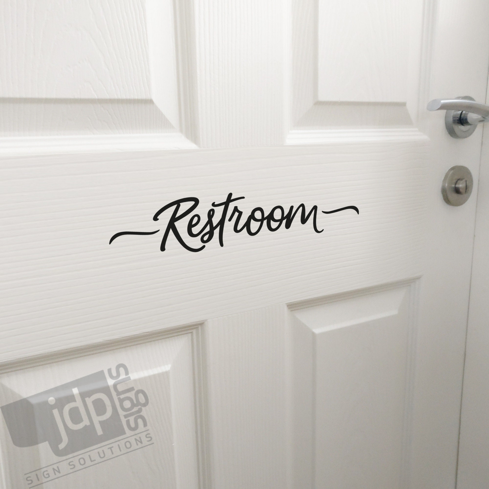 Restroom Vinyl Door Sticker Decal 22 Colours Available - Etsy