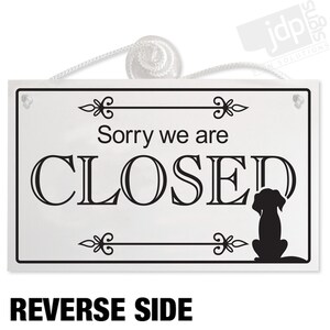Dog Groomers Vet Pet Open Closed Hanging Sign, Shop Window/door - 120mm ...