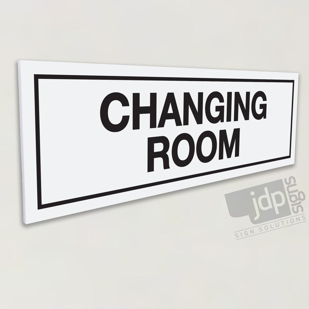 Changing Room 3mm Rigid PVC Board Sign 21 Colours - Etsy