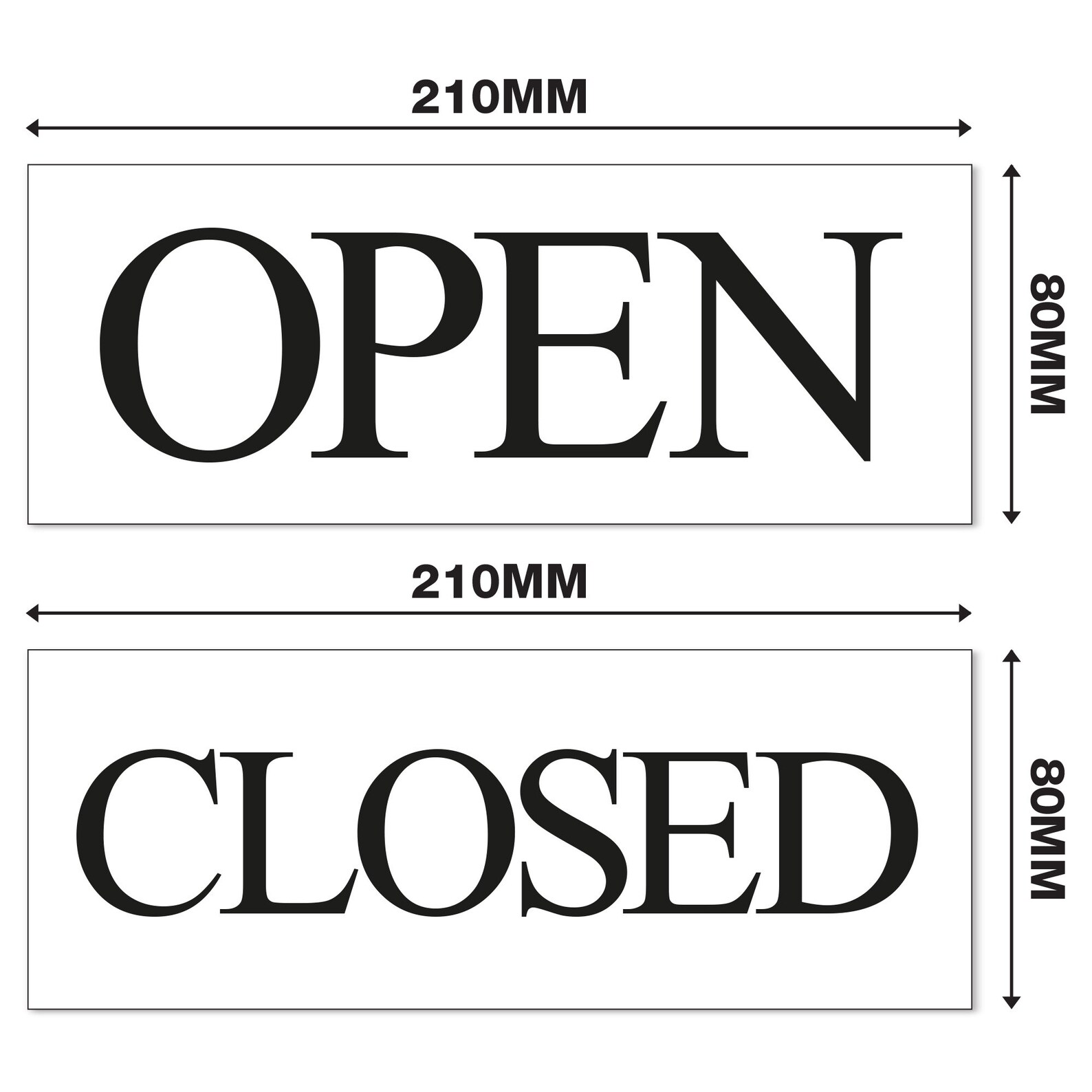 Open and Closed 3mm Rigid Hanging Sign 80mm X 210mm Open - Etsy
