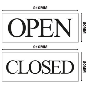 Open and Closed 3mm Rigid Hanging Sign 80mm X 210mm, Open Table Sign ...