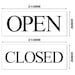 Open and Closed 3mm Rigid Hanging Sign 80mm X 210mm, Open Table Sign ...