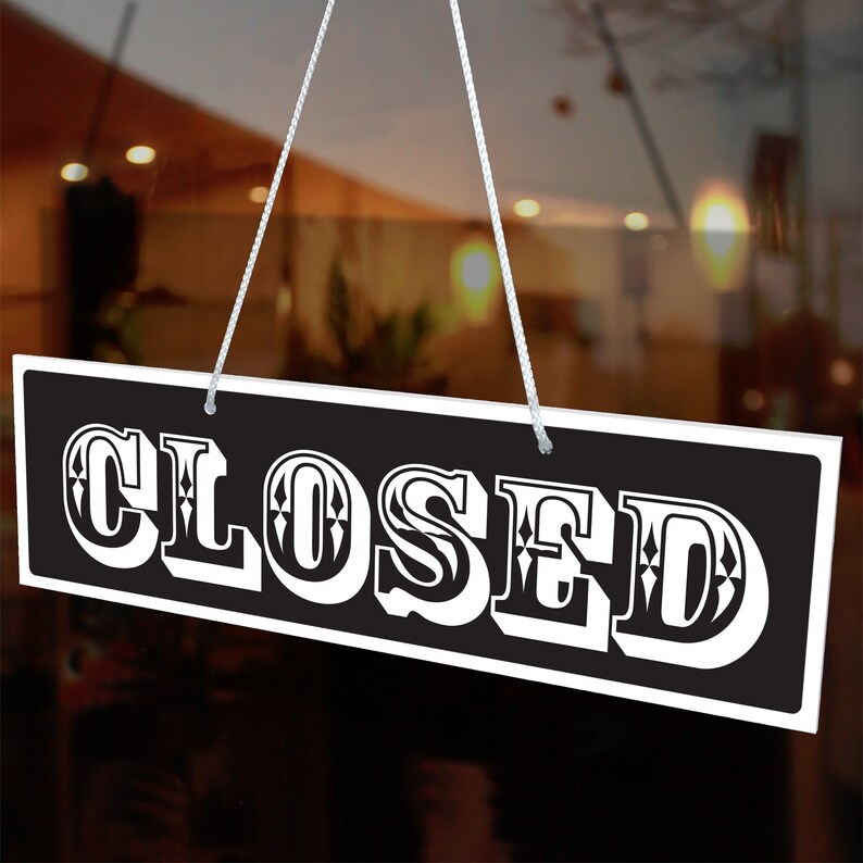 Large Open and Closed 3mm Rigid Hanging Sign 80mm X 260mm - Etsy